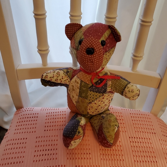 Other | Vintage Handcrafted Quilted Teddy Bear | Poshmark